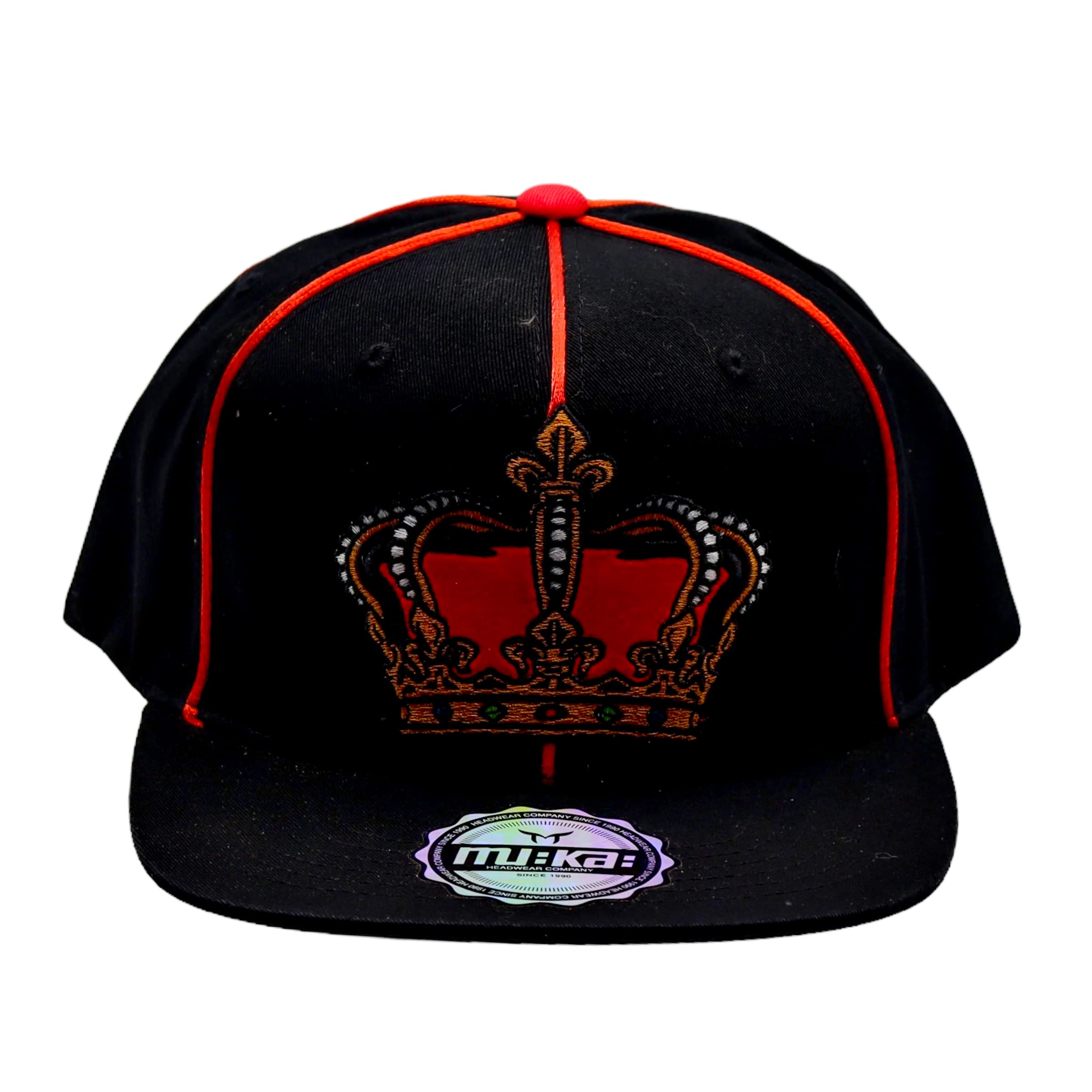 Muka Flat Brim for Men Women Adjustable Snapback Hats Graphic Hat Embroidery Baseball Cap Designs Streetwear and Hiphop (Psycho Rabbit (Black))