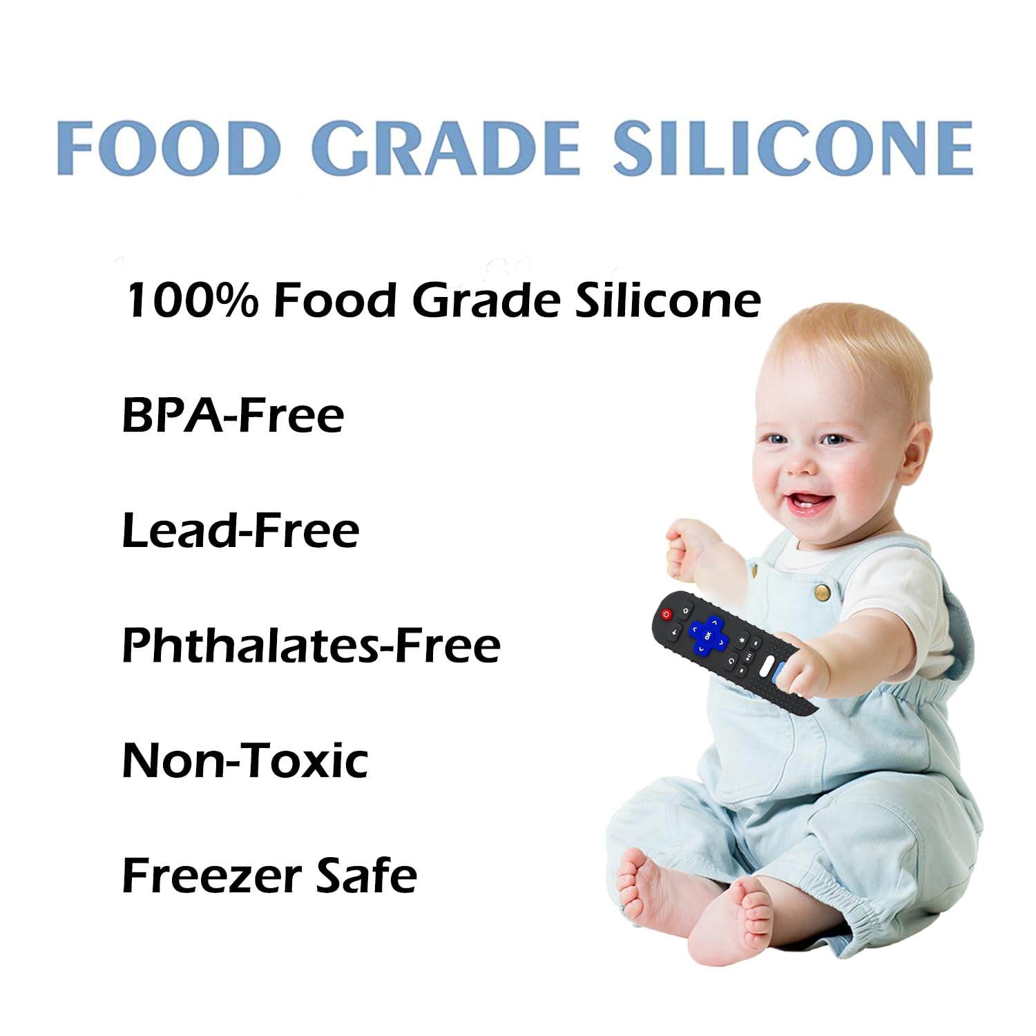Silicone Baby Teething Toys,Remote Control Teether for Babies 0-18 Months,Baby Chew Teether Toys for Infant and Toddlers,BPA Free