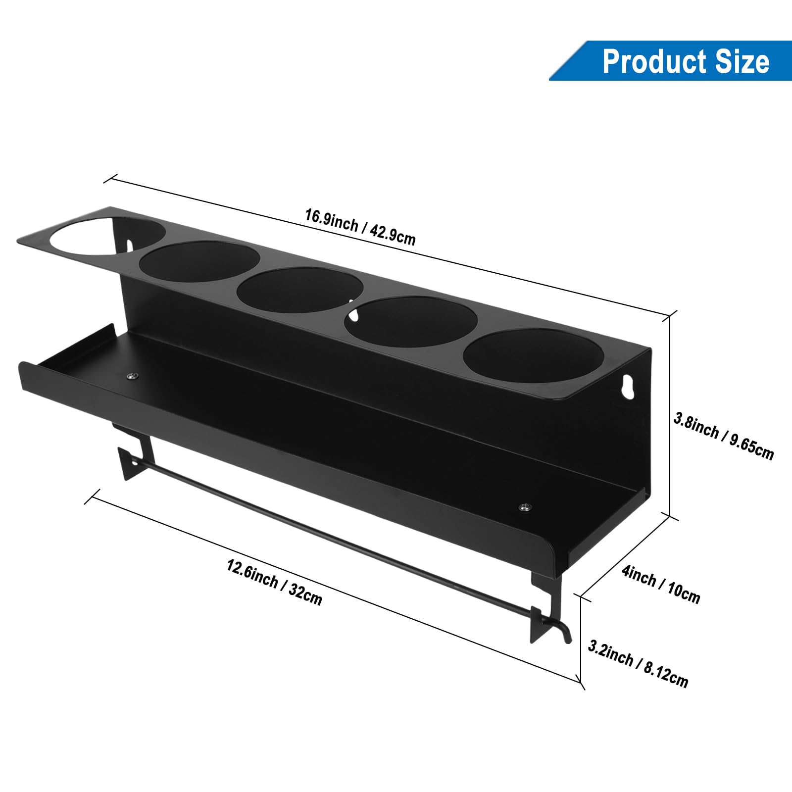 svteli Wall-Mounted spray bottle holder, paint rack, spray can holder, aerosol can holder, paper towel holder,sprays holder