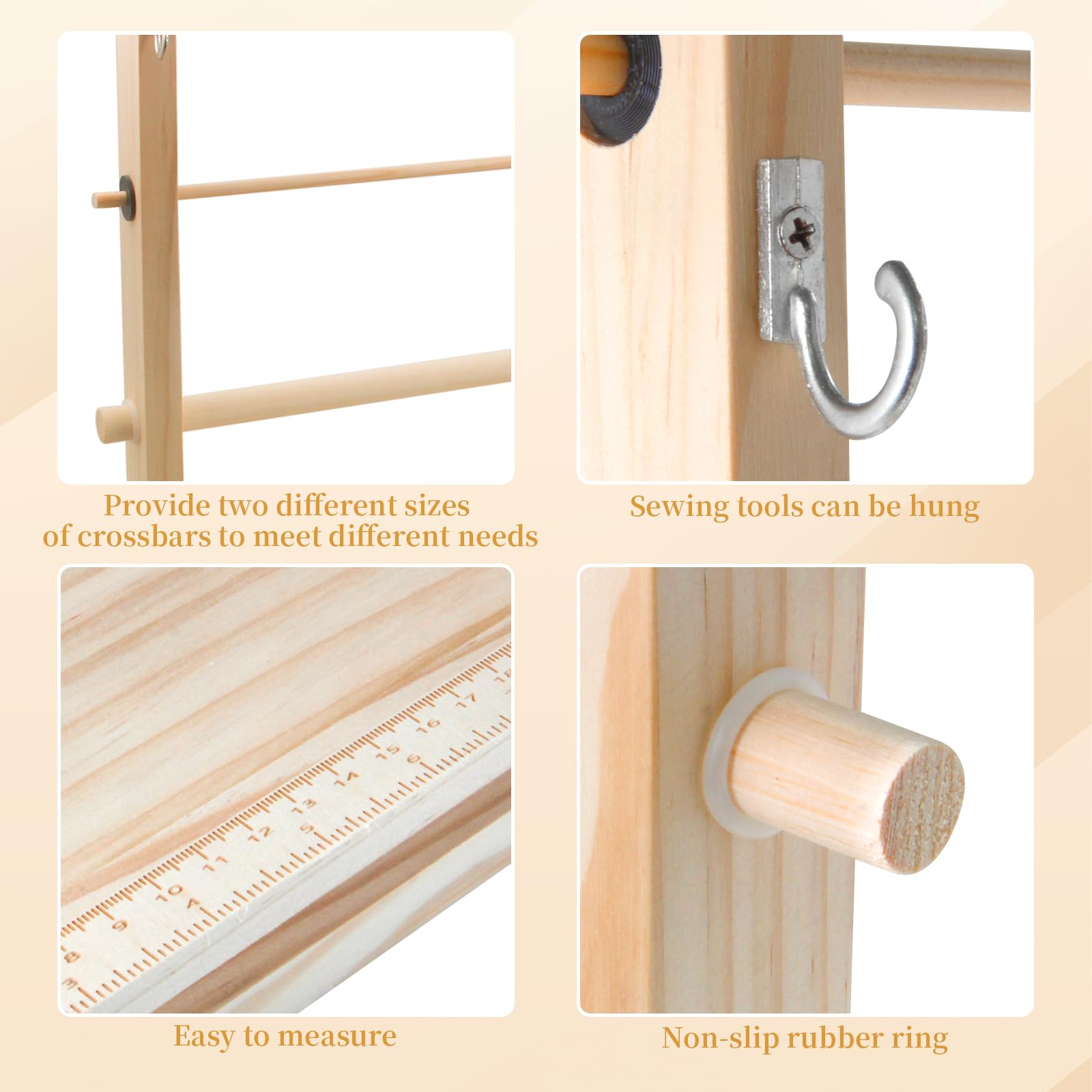 Ribbon Spool Storage Rack, Sewing Thread Holder Organizer for Wreaths, Mesh, Crochet, Tape, and Craft Florist Wrapping