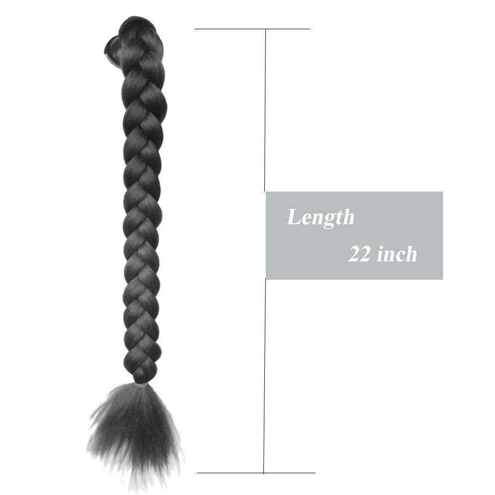 HHongJM Helmet Pigtail Motorcycle Helmet Ponytail Bicycle Helmet Braids Hair Tails Used for Any Helmets/Reusable Design 24Inch (Helmet Not Included)