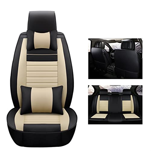 SMANNI Universal Leather auto seat Covers for DS All Models DS5 DS4 DS DS3 DS4S DS6 car Styling car Accessories auto Cushion (Color : Black red SE)