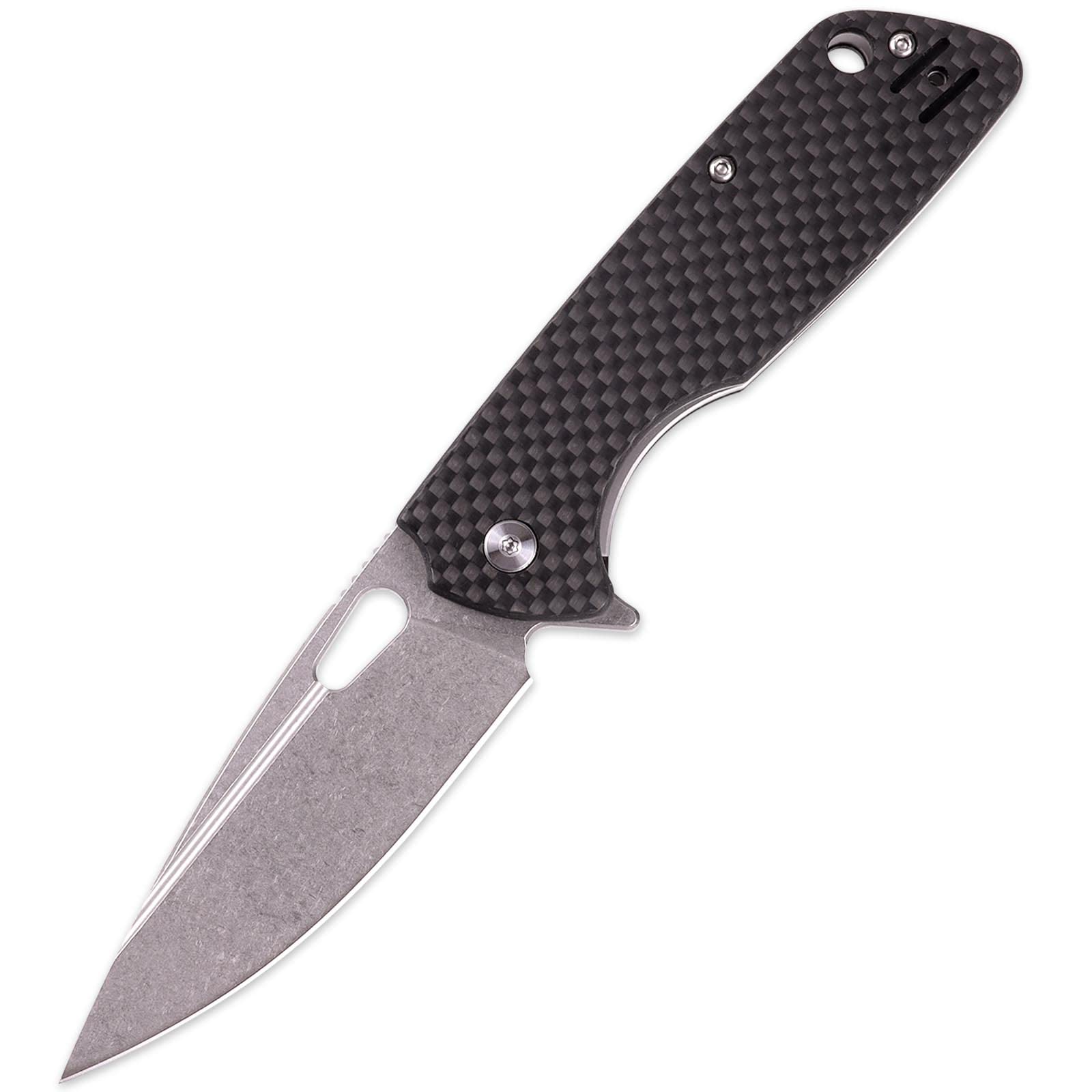 QYGMGS REMETTE Folding Knife, Carbon Fiber Handle, D2 Steel Wear-Resistant Blade,Flipper Assisted Opening Knife, EDC Outdoor Camping Pocket Knife for Men