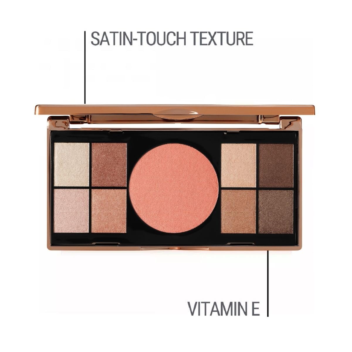M. Asam Magic Finish Eyeshadow Palette β Pigmented eye make-up with 8 shades of eyeshadows & a blush, elegant case with large built-in make-up mirror, for every age & skin type, make-up set