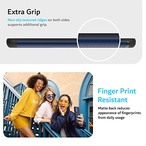 TUDIA DualShield Designed for Motorola Edge 5G UW Case/Moto Edge 2021 Case, [Merge] Shockproof Military Grade Slim Heavy Duty Tough Dual Layer Protection for Moto Edge 5G UW Case - Indigo Blue