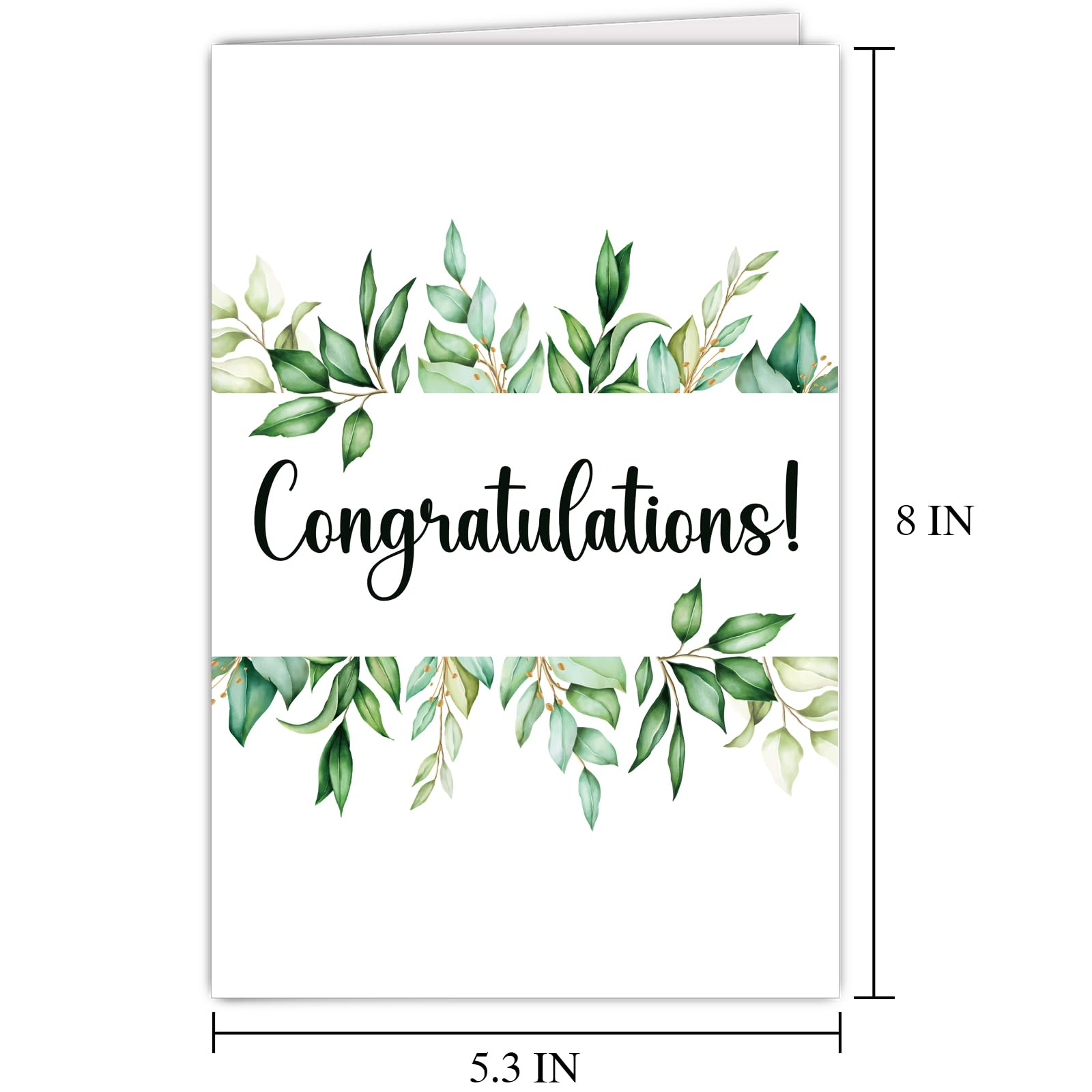 Supoeguk Leaf Graduation Card for Him Her, Floral Congratulations Card for New Graduate, Grad Card, New Job Card, Well Done Card