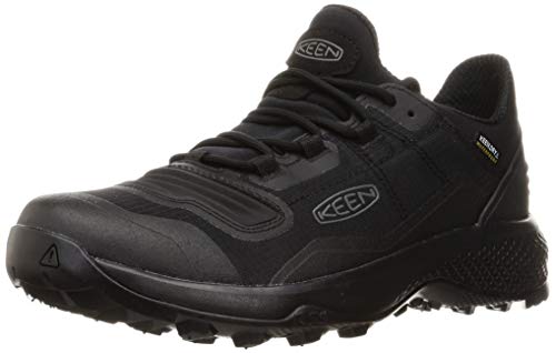 KEEN mens Tempo Flex Low Height Lightweight Waterproof Hiking Shoe, Black/Black/Black, 10.5 US