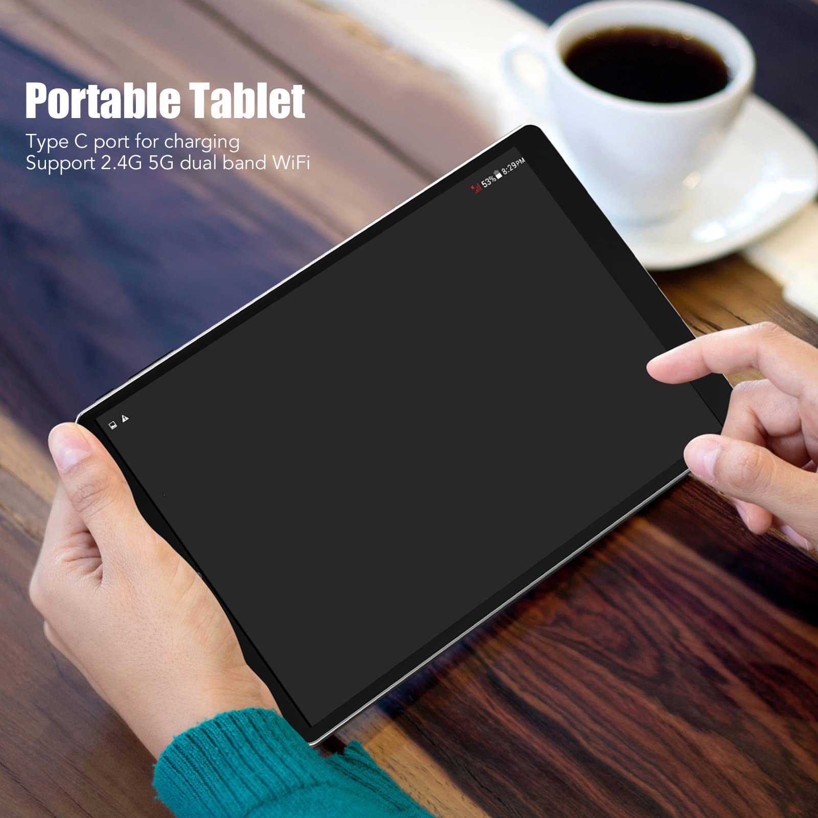 Rengu HD Tablet, Octa Cores 1960x1080 100 to 240V Portable Tablet for Children for Study (US Plug)