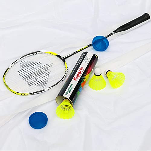 Ksports LED Badminton Shuttlecocks 4 Pack Tube − Glow in The Dark Lighting Birdies Shuttlecocks − with 4 Different LED Colors − Red Green Blue Yellow