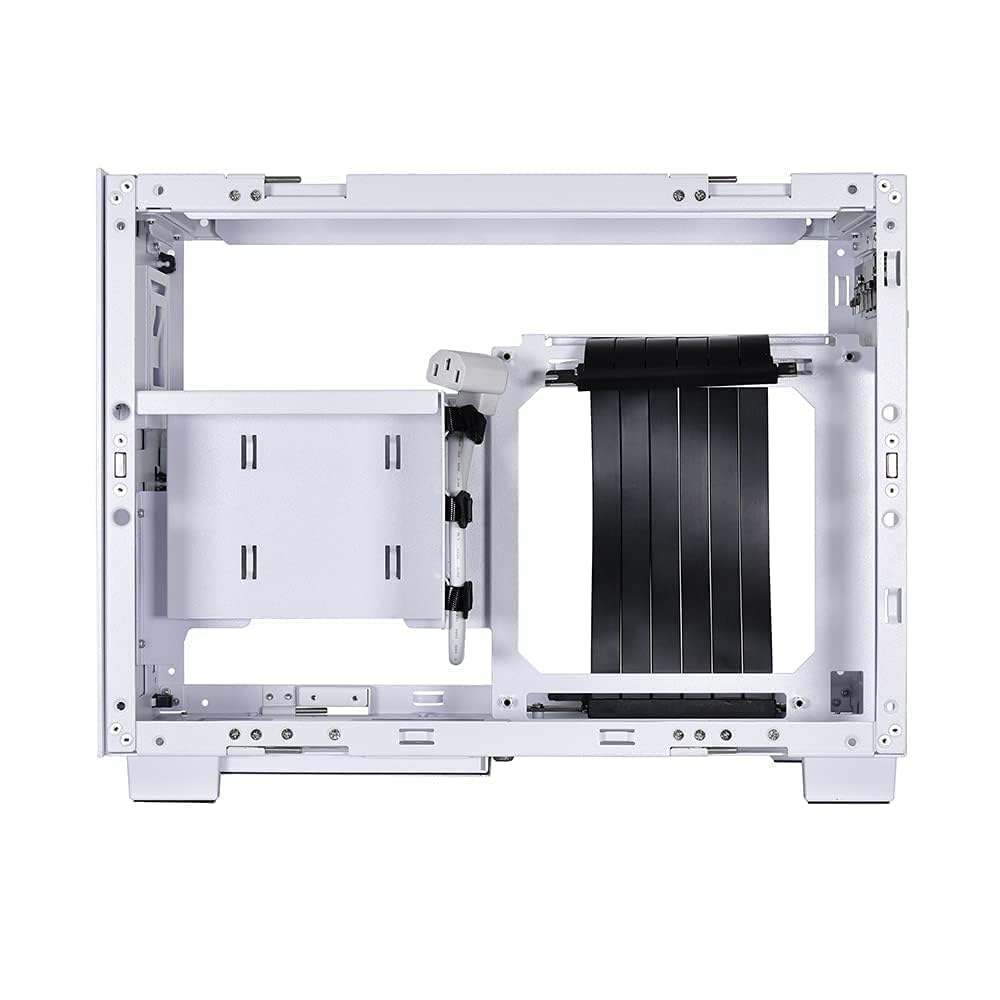 Lian Li Q58 White Color SPCC / Aluminum / Tempered Glass Mini Tower Computer Case , PCIe 4.0 Riser Card Cable Included - Q58W4