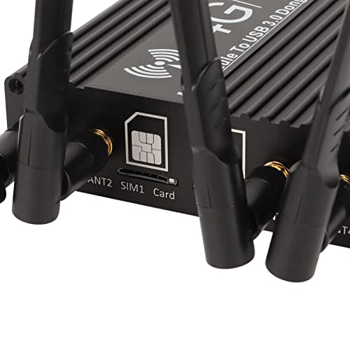 NGFF M.2 4G 5G Module to USB 3.0 Adapter with Cooling Fan, Dual SIM Card Slot High Gain Antenna Auxiliary Power Supply,3042 3052 Model M.2 Key B