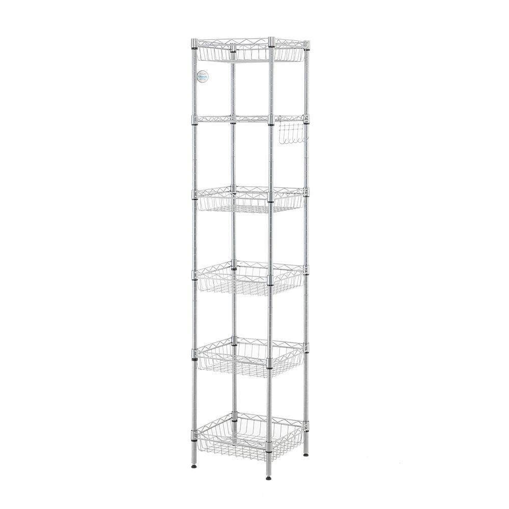 TSRING 6 Tier Wire Storage Shelving Rack for Garage Kitchen Bathroom,265lbs Capacity