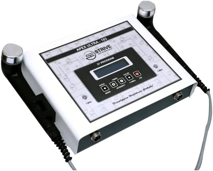 Strive Enterprises 1 & 3 MHz Personal Use Physiotherapy Easy to Use This Therapy Light Weight New Digital