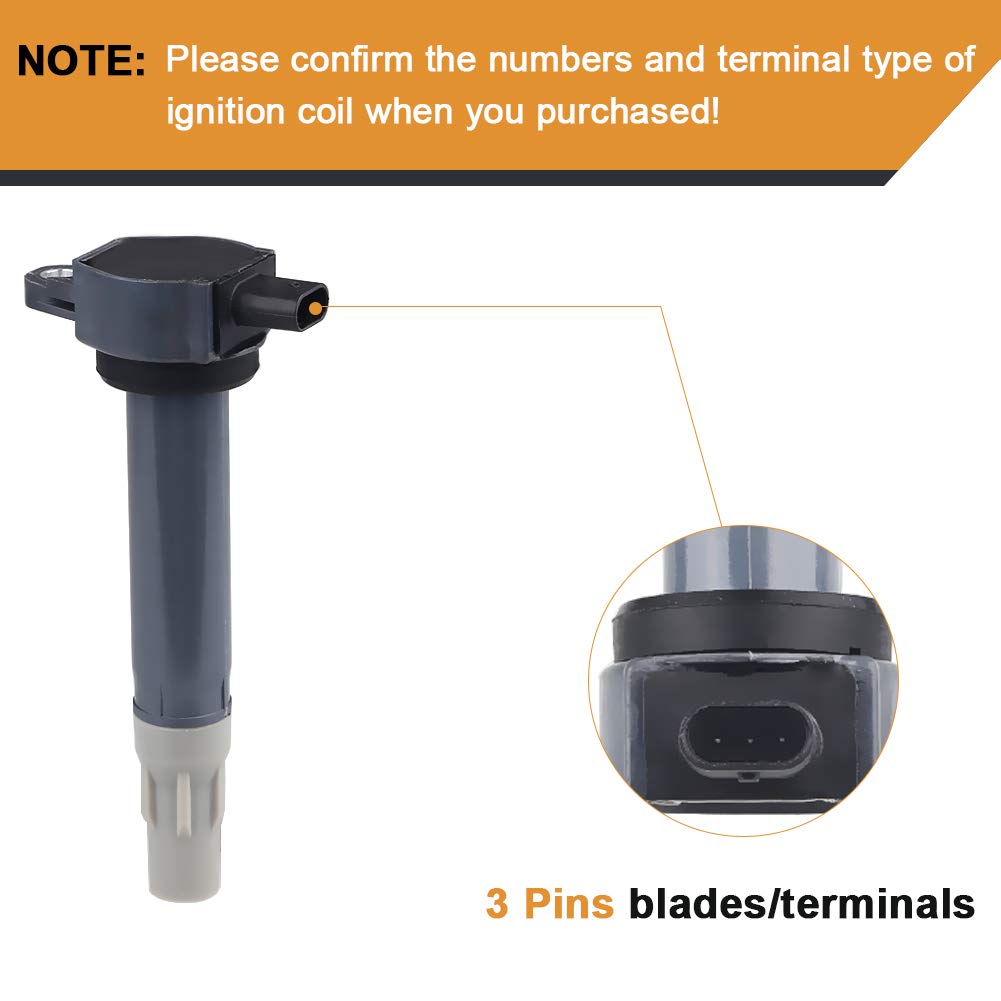 JDMON Ignition Coils Pack Compatible with Dodge Charger Nitro Journey Magnum Chrysler 300 Pacifica 2.7L 3.5L 4.0L V6 2006 2007 2008 2009 2010 Replace for 4606869AA,04606869AB UF502 Set of 6