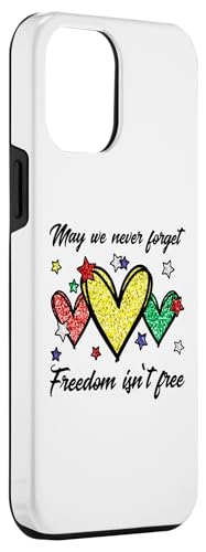 iPhone 13 Pro Max Cute Afroamerican Flag Hearts Never Forget Freedom Isnt Free Case
