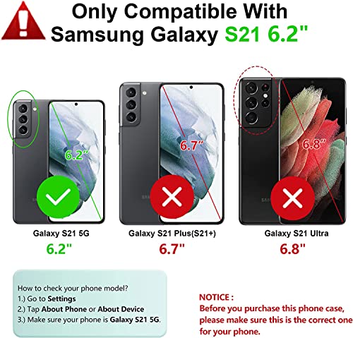 SOiOS for Samsung Galaxy S21 5G Case: Galaxy S21 5G 6.2" Case with Kickstand | Heavy Duty Protection Phone Cover | Durable Protective Shockproof Case Blue