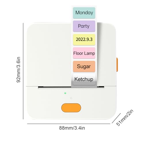 Yosoo Receipt Printer, Receipt Printers 57mm with 50 * 30mm/200 Label Stickers Thermal Receipt Printer for Easy and Clear Printing (White)
