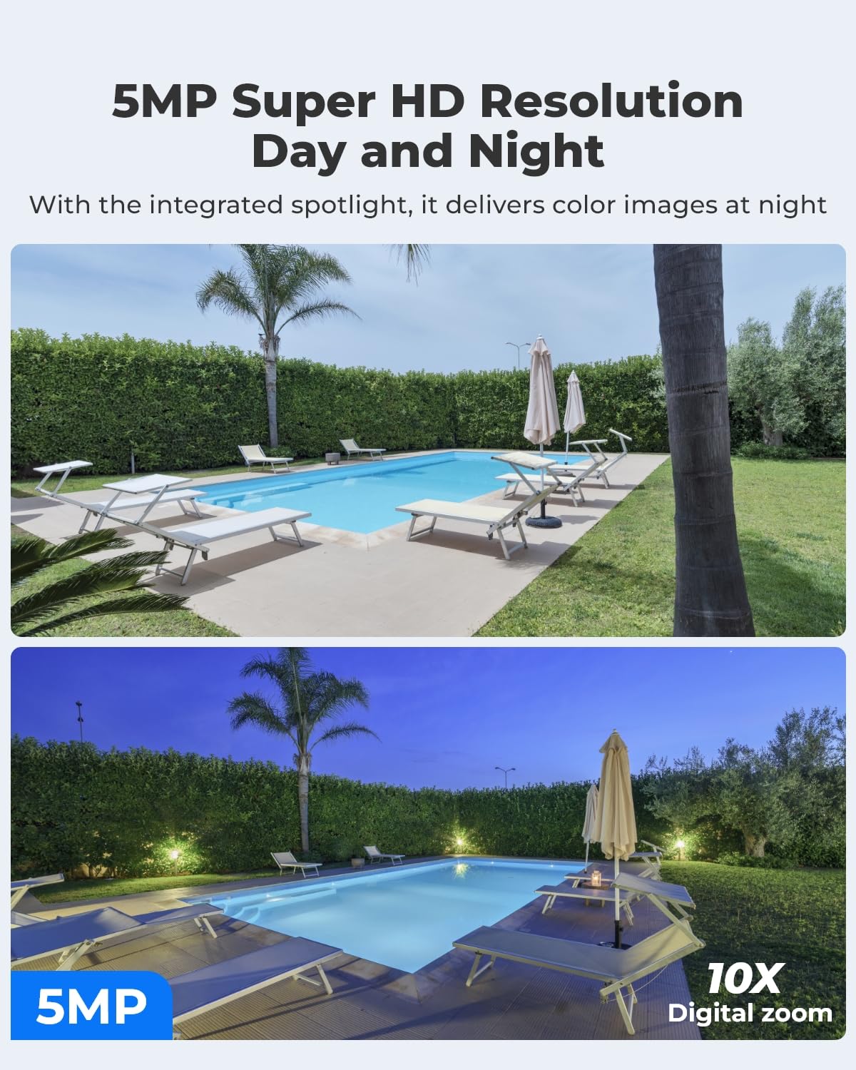 REOLINK 2K+ Pan Tilt 4G LTE Cellular Security Camera Outdoor Wireless Go PT Plus, 5MP Color Night Vision, 2-Way Talk, Smart Motion Detection, No WiFi, No Wires Bundle with White Solar Panel