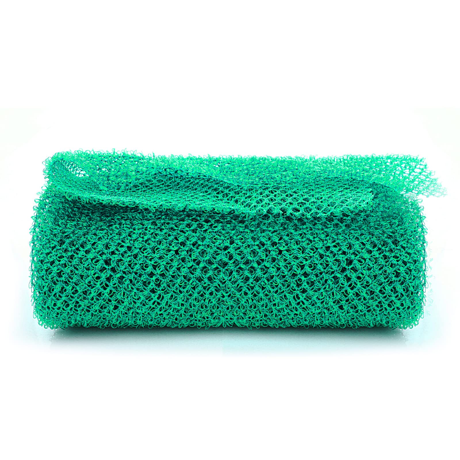 Sibba Net Bath Sponge, African Net Long Bath Net Sponge, Exfoliating Shower Body Scrubber, Elasticity Back Scrubber Skin Smoother for Daily Use (Green)