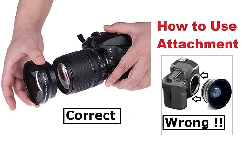 HD Wide Angle with Macro Lens for PANASONIC DMC-G5KK DMC-G5 (52mm Compatible)