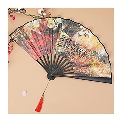 LICHSY Folding Fan Handheld Fans Hanfu Bamboo Folding Fan, Foldable Ancient, Hand Foldable Fan, 2 Printed Sides, Cosplay Costume Fan Chinese Fan Hand Folding Fans (Color : 26cm, Size : Folding Fan)