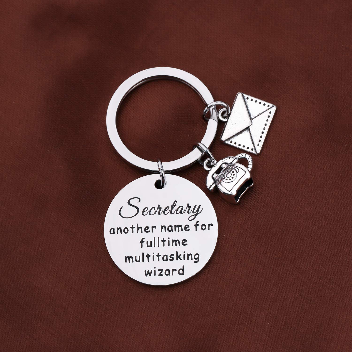 KUIYAI Secretary Keychain Secretary Staff Gift Office Worker Gift Receptionist Gift Secretary Retirement Gift (KEY-Secretary S)