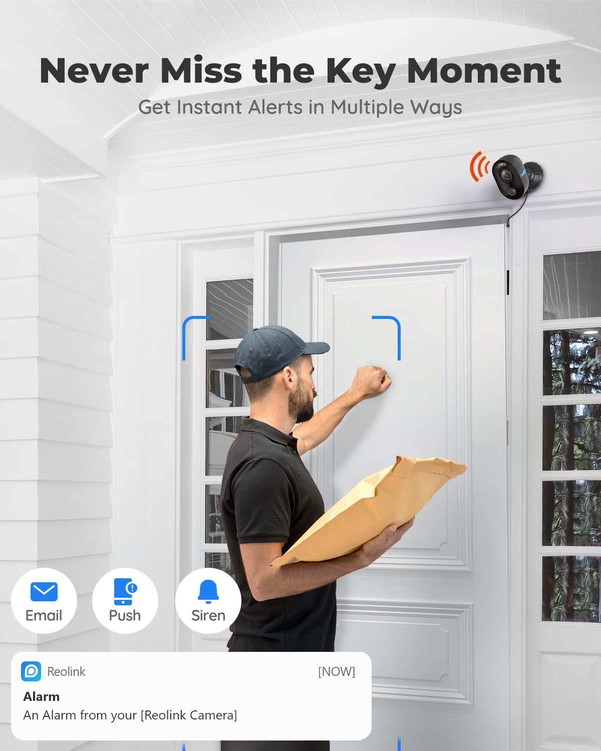 REOLINK 4MP PTZ Indoor Camera Bundle with 1080p Outdoor Spotlight Camera, Plug-in WiFi Cameras for Home Security, Two-Way Talk, Micro SD Card Storage (Up to 128GB), E1 Pro Lumus