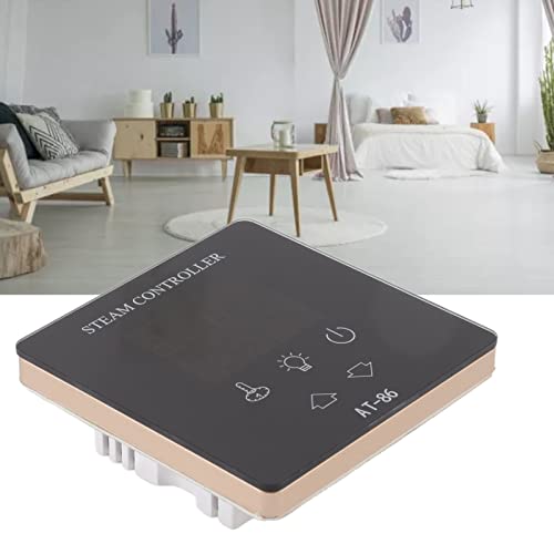 Socobeta ABS Touch Screen Temperature Controller, Durable 35 to 110 Degree Centigrade Switch Key Time Display Sauna Room Temperature Controller Plastic for Spa Room