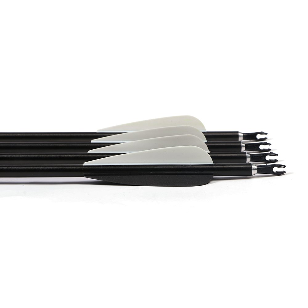 Huntingdoor 31" Archery Recurve and Compound Bow Aluminum Arrows 12pcs (Black)