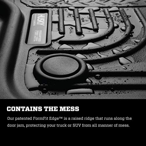 Husky Liners Weatherbeater Floor Mats | Fits 2017 - 2020 Ford Fusion/Lincoln MKZ | Front & 2nd Row, 3-pc Black - 98791