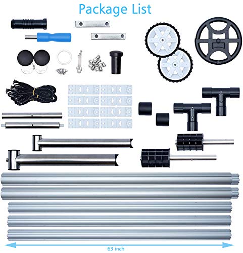Pool Cover Reel Set 18FT Solar Pool Cover for Inground Swimming Pools,Aluminum Solar Swimming Inground Pool Cover Reel Set