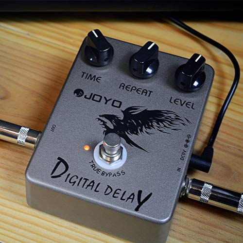 JOYO Digital Delay Effect Pedal for Electric Guitar & Bass Delay Time Range 25ms-600ms Sounds "Analog" Delay - True Bypass (JF-08)