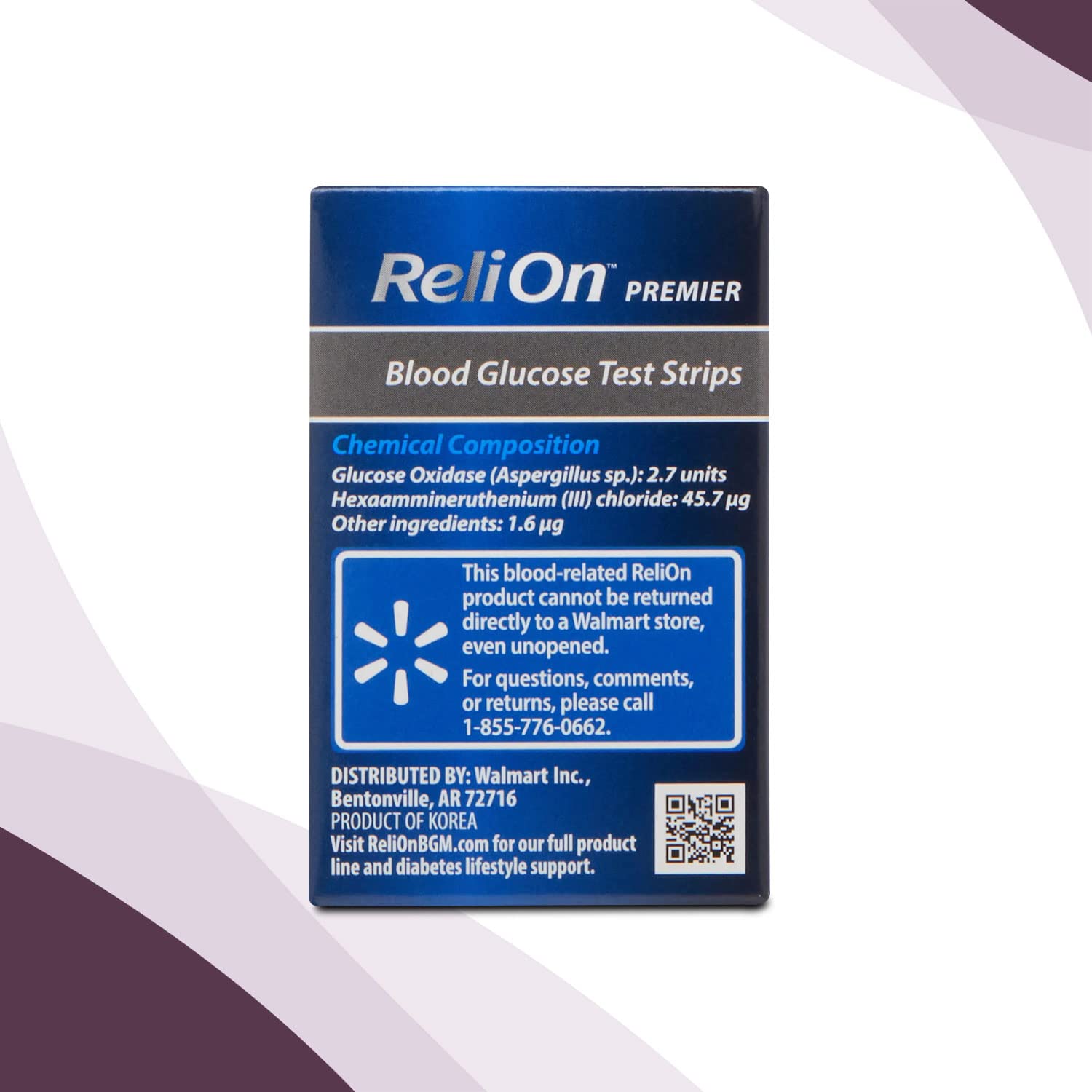 ReliOn Premier Blood Glucose Test Strips, 25 Ct Bundle with Exclusive Look After Your Diabetes - Better Idea Guide (2 Items)