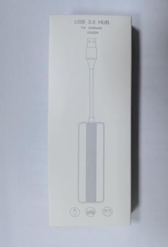 USB 3.0 Hub 4-Port, Ultra-Slim Data USB Hub Splitter USB Expander for MacBook, Mac Pro, Mac Mini, iMac, Surface Pro, XPS, PC, Laotop to Extend Flash Drive, HDD, Console, Printer, Camera,Keyborad etc