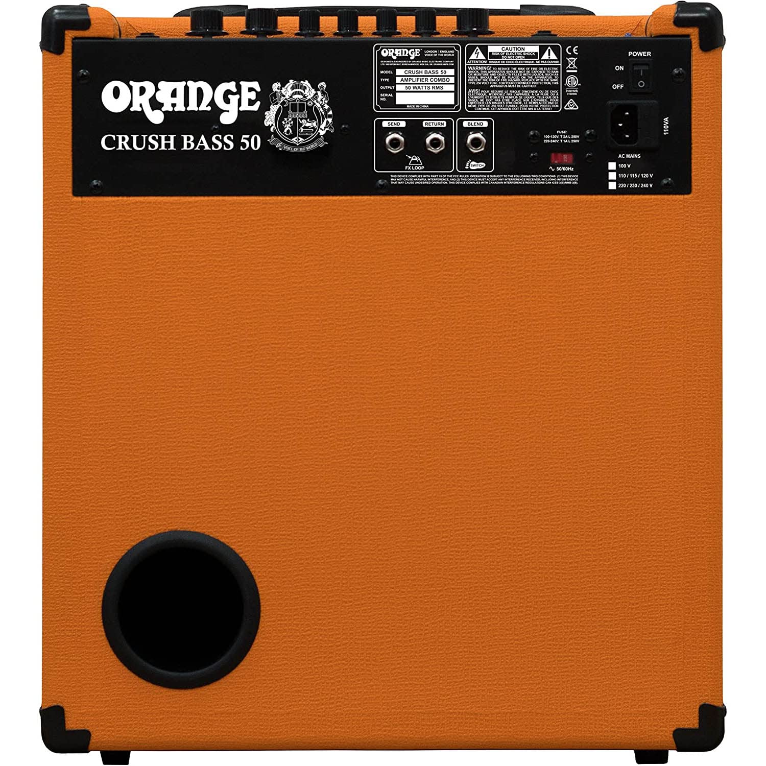 Orange Crush Bass 50 1×12″ 50W Bass Combo Amp (Orange), Orange FS-1 Footswitch Bundle