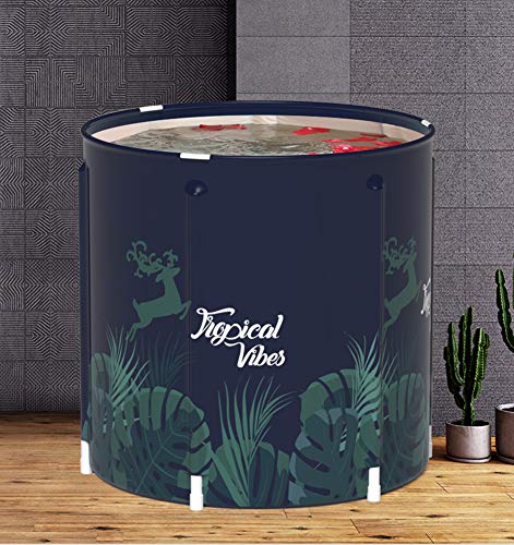 Portable Foldable Bathtub, Separate Family Bathroom SPA Tub, Soaking Standing Bath Tub for Shower Stall, Efficient maintenance of temperature, Ideal for Hot bath ice bath(A)