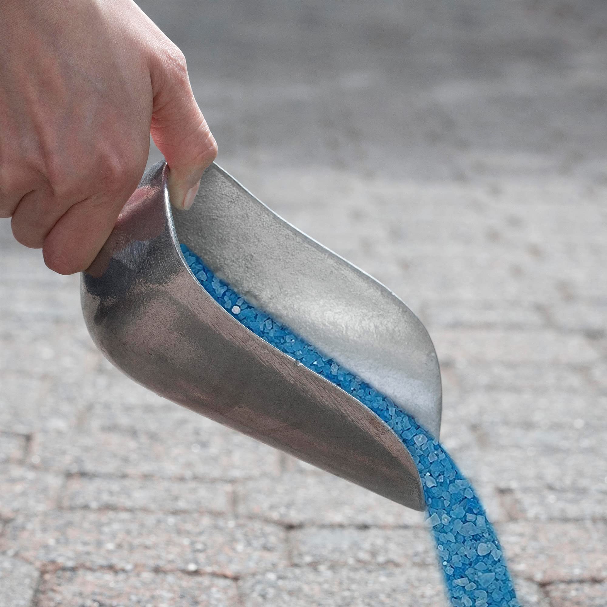 Peach Country Blue Emperor Ice Melt. Environmentally Friendly Ice Melter and Pet Safe Ice Melt Effective to temperatures of -15 Degrees Fahrenheit. Comes in a 50lb Bag.