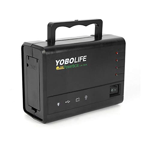 Rechargeable Portable Solar Generator Kit Power Home Outdoor Light System for Camping Solar Panel