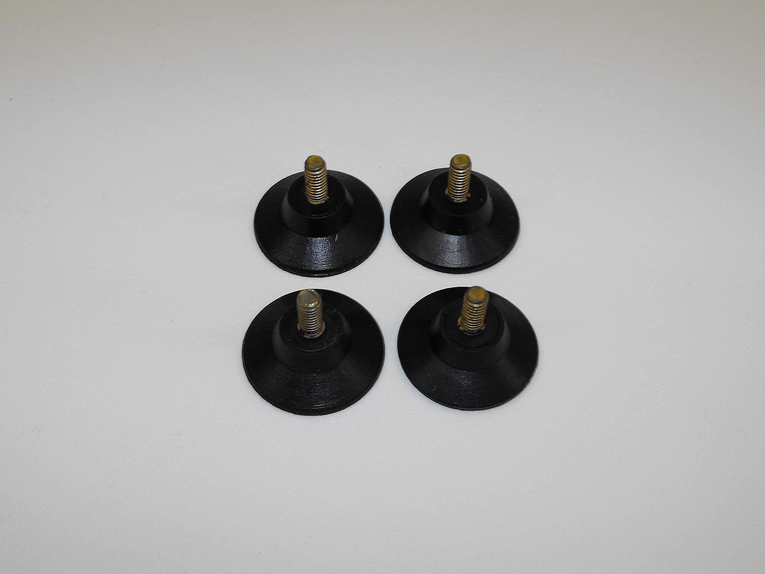 JL Missouri Parts 4X 3/8" #8-32 Screw in 1" Rubber Suction Cups, 5/16" Tall, Made in USA Isolator Foot