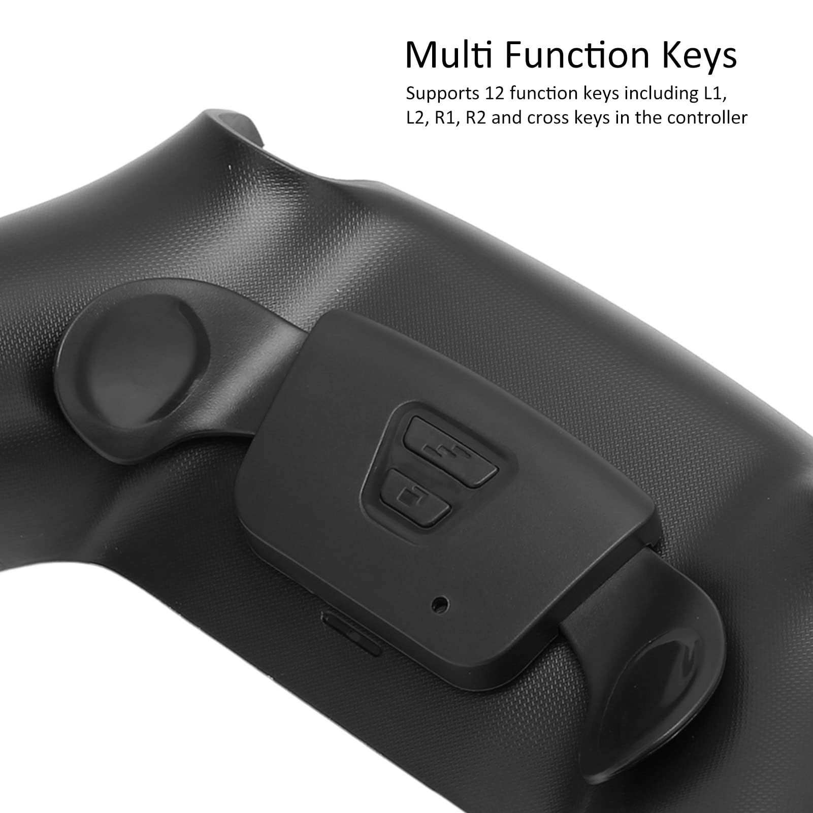 Replacement Controller Back Shell for , Paddle Burst Mapping Function, DIY Redesigned Gamepad Dual Back Attachment Housing Kit for (Black)
