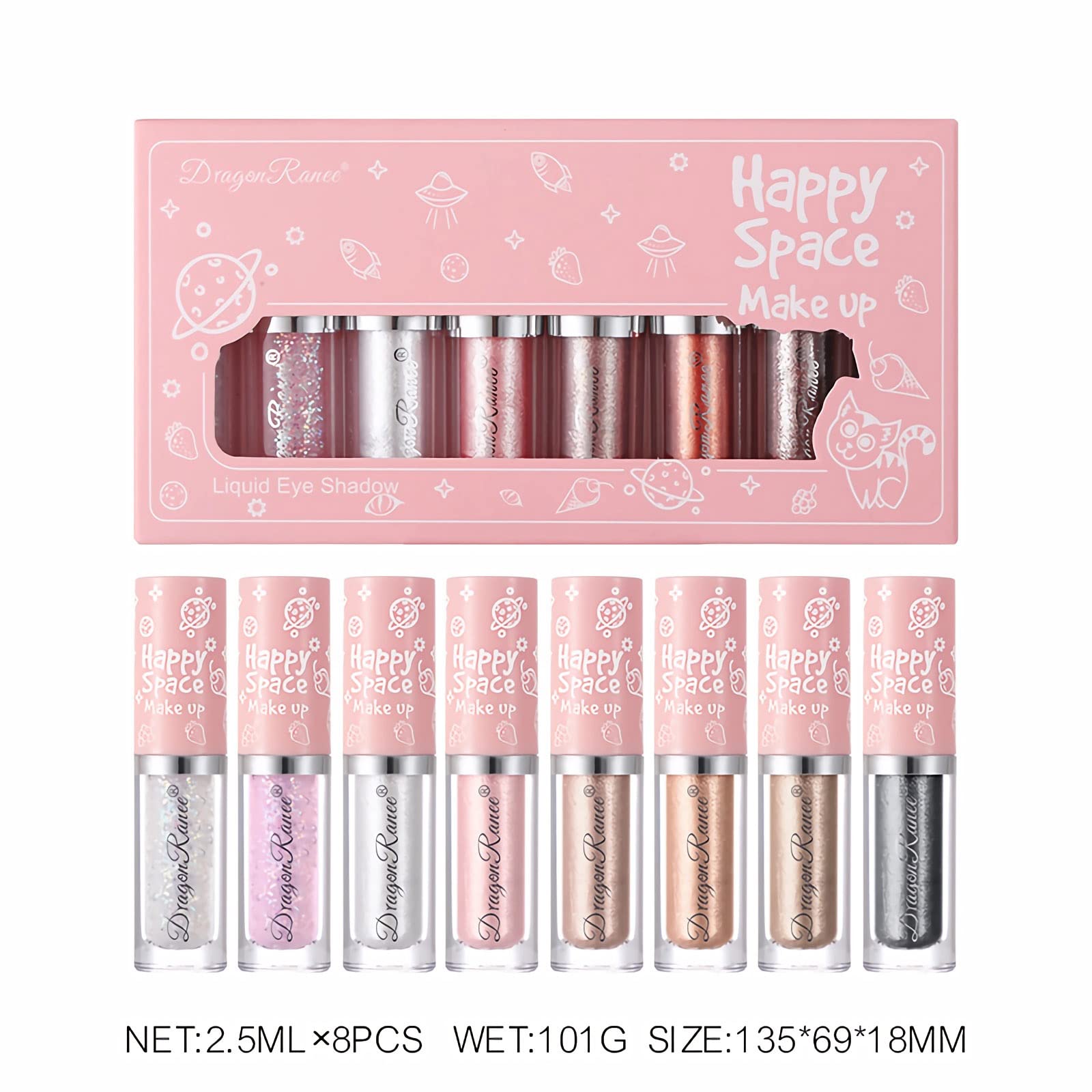 SUMEITANG Liquid Glitter Eyeshadow Eyeliner, Korean Eye Glitter | Tear Drop, Shimmer Metallic Glitter Eye Shadow, Lightweight Water Texture, Quick Drying Long Lasting Creates Beauty Eye Looks