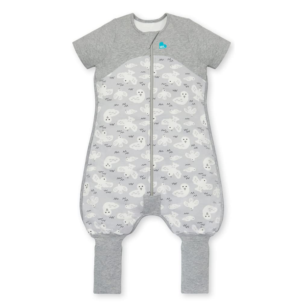 Love to Dream Organic Toddler Wearable Blanket w/Footies (12-24 Mo), Super Soft Sleeping Suit, 1.0TOG Grey
