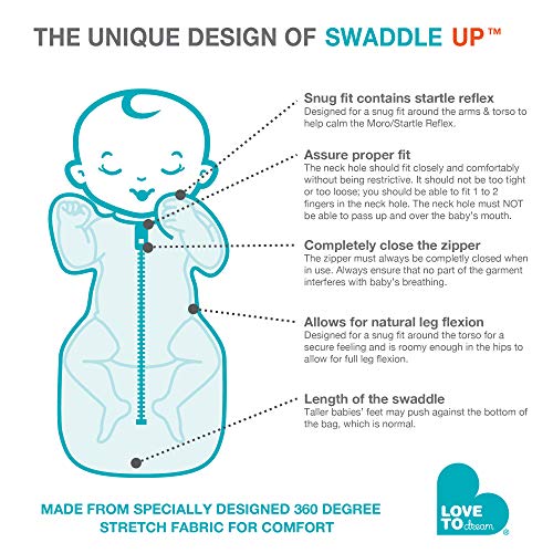Love to Dream Swaddle UP Silky-Lux 1.0 TOG, Cream, Small, 8-13 lbs., Super Soft and Luxurious 100% Viscose, Allow Baby to Sleep in Their Preferred Arms Up Position, Snug Fit Calms Startle Reflex