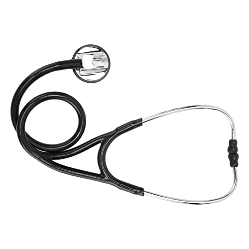 Single Head Stethoscope, Single Tube Comfortable Multifunctional Adjustable Cardiology Stethoscope Horseshoe Shape with Storage Case for Doctors