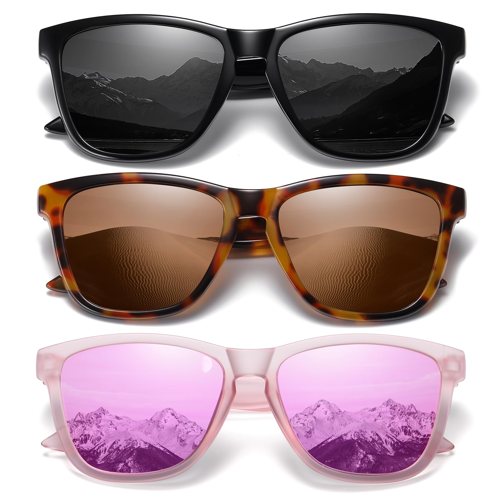 Polarized Sunglasses for Women Men Classic Retro Designer Style Fashion UV400 Protection