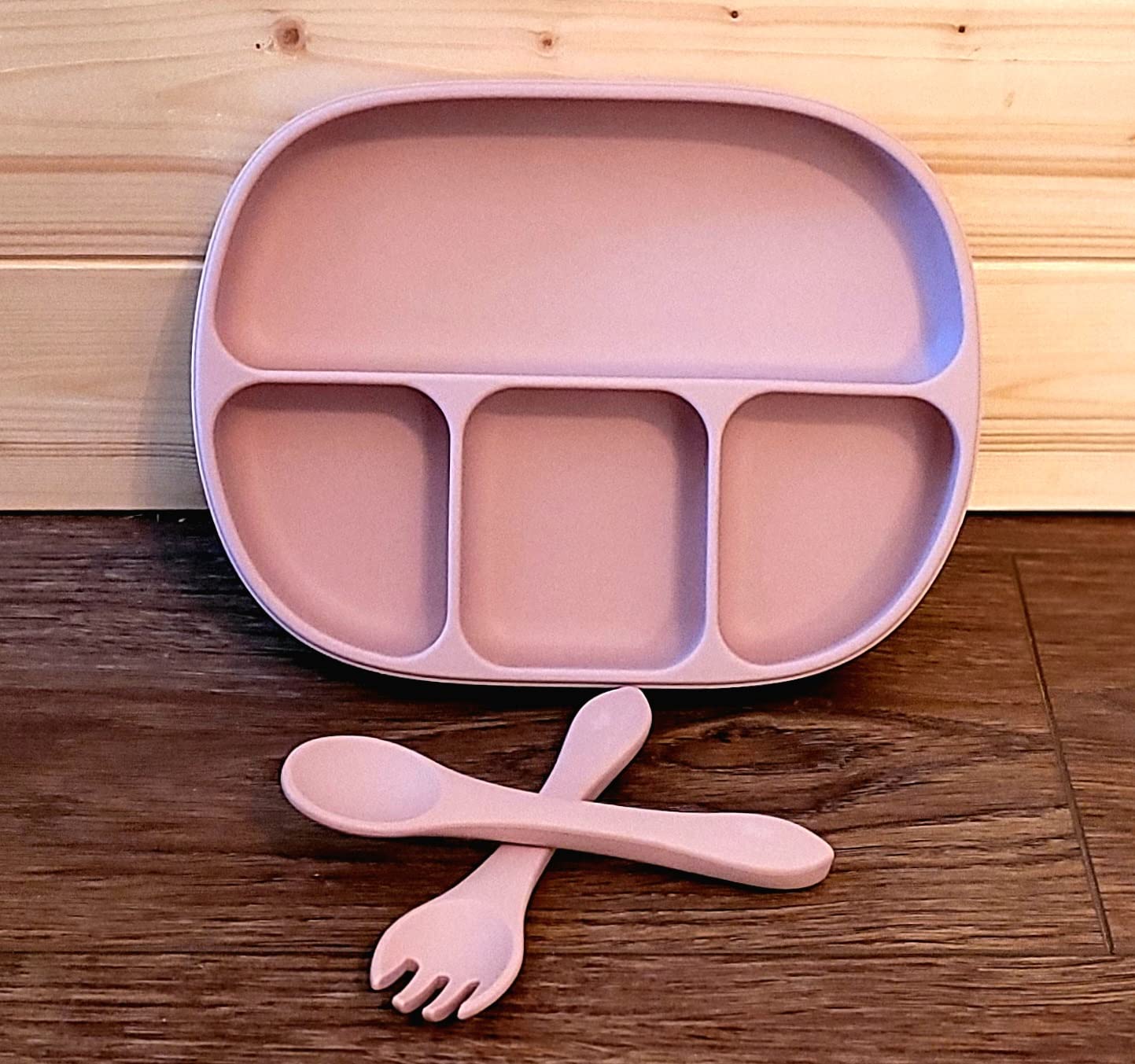 Silicone Baby Feeding Set 8 Piece With Adjustable Bible, Suction Bowl, Suction Divided Plate, Straw Cup, Snack Cup, Spoon & Fork Utensil Set BPA Free