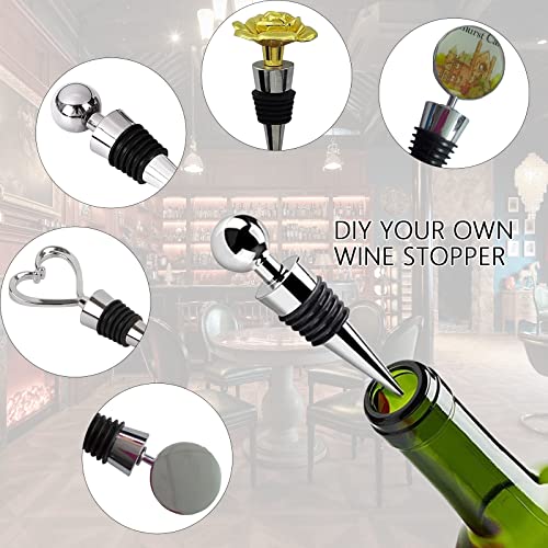 Stainless Steel Wine and Beverage Bottle Stoppers Ball Designed Wine Bottle Corks Tapered Storage Crafts Art DIY (20)