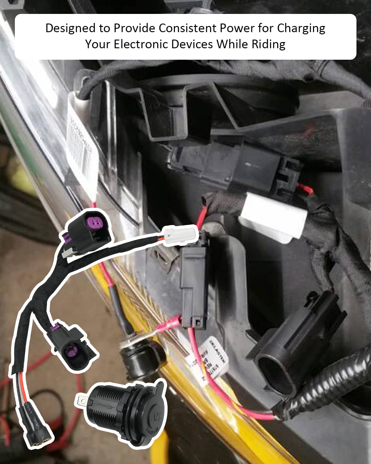 USB Plug with Dual Ports Kit Fit for Ski-Doo REV-XM REV-XS 2017 2016 USB Power Outlet Kit for REV Gen4 Snowmobile Accessories Replace 860200632 12V