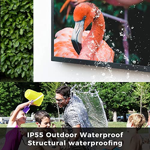 SYLVOX 65 inch Outdoor TV, Waterproof 4K Ultra HD HDR Smart TV with Bluetooth WiFi Function for Partial Sunshine Areas