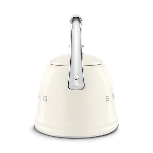 SMEG Retro Stovetop Whistling Kettle – 2.4Q (Cream)